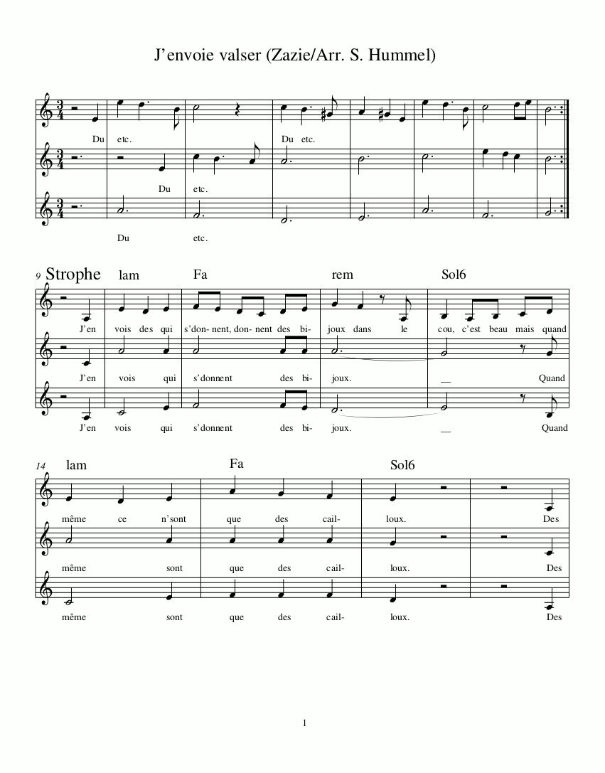 Chansons Françaises Partitions - Chansons françaises et chansons ...