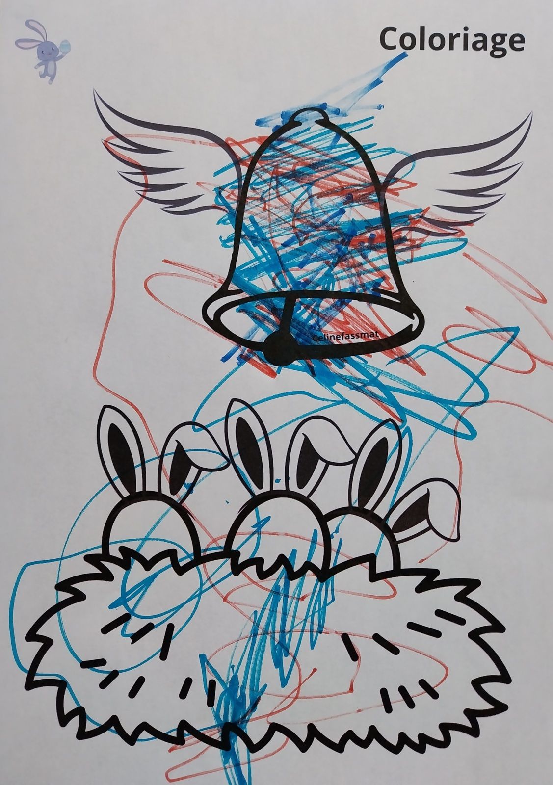 Coloriages cloches de pâques - Celinefassmat