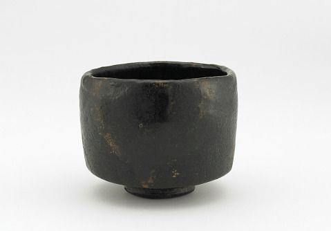 Black Raku ware tea bowl, Momoyama period, late 16th century, Japan ...