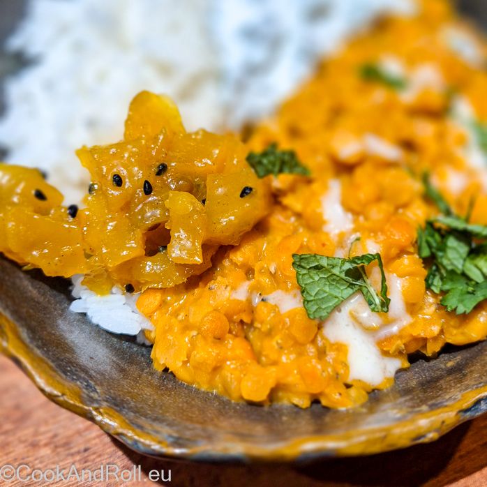 Dhal coco curry rouge cacahuètes - Cook'n'Roll