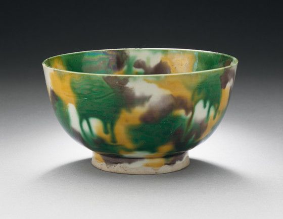 Bowl (Wan) with Polychrome Splashes, Qing dynasty, Kangxi period (1662 ...