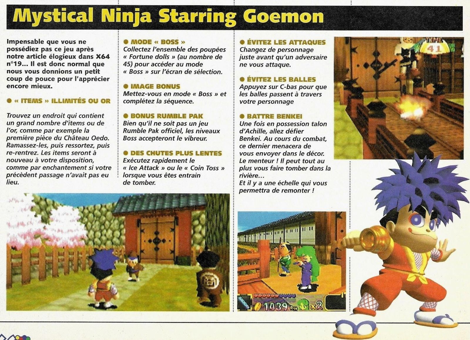 Guide Astuces 2 - Mystical Ninja Starring Goemon - JEUX VIDEOS TITANS