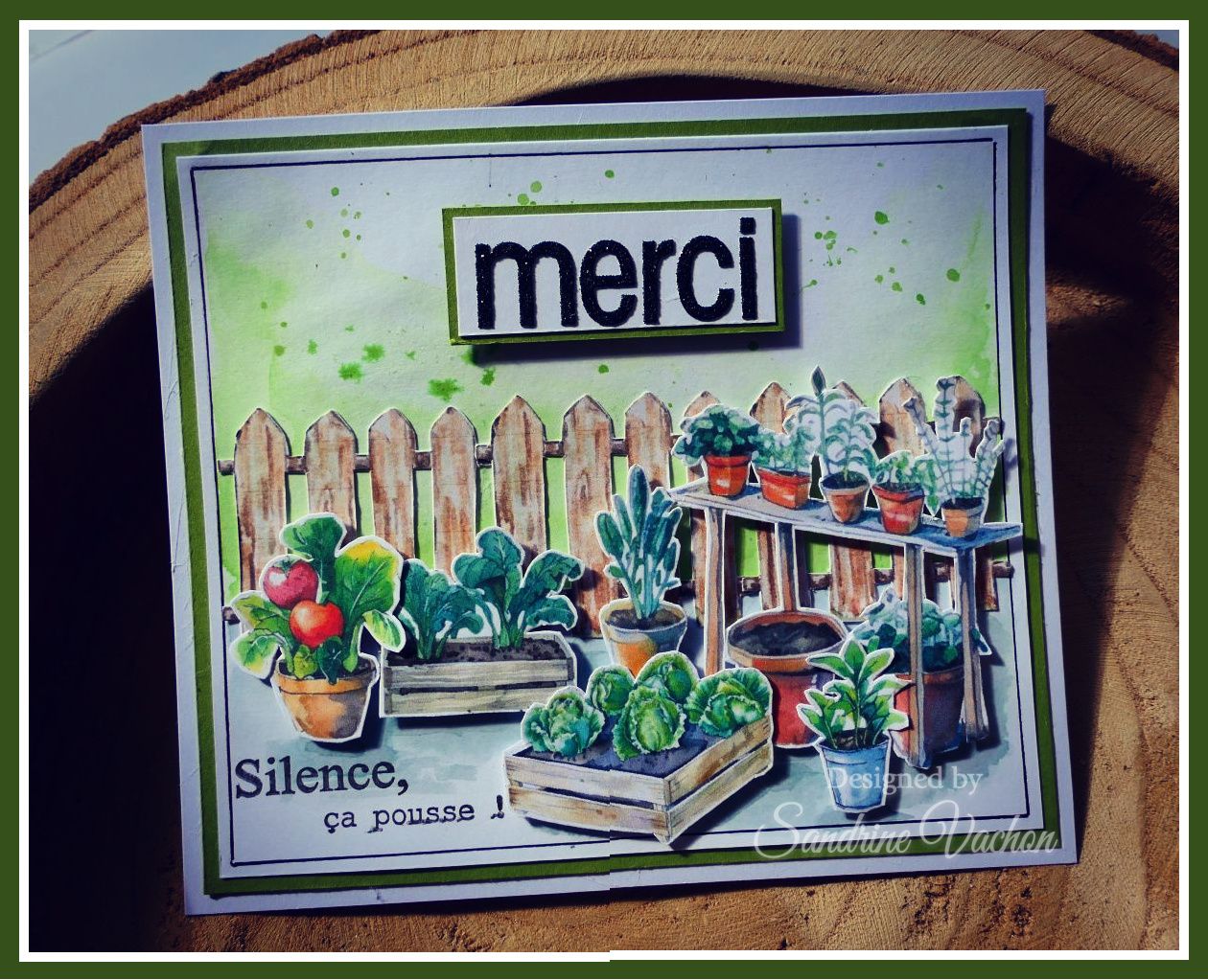 Carte de remerciements "Silence, ça pousse !" - Carterie de Sandrine VACHON