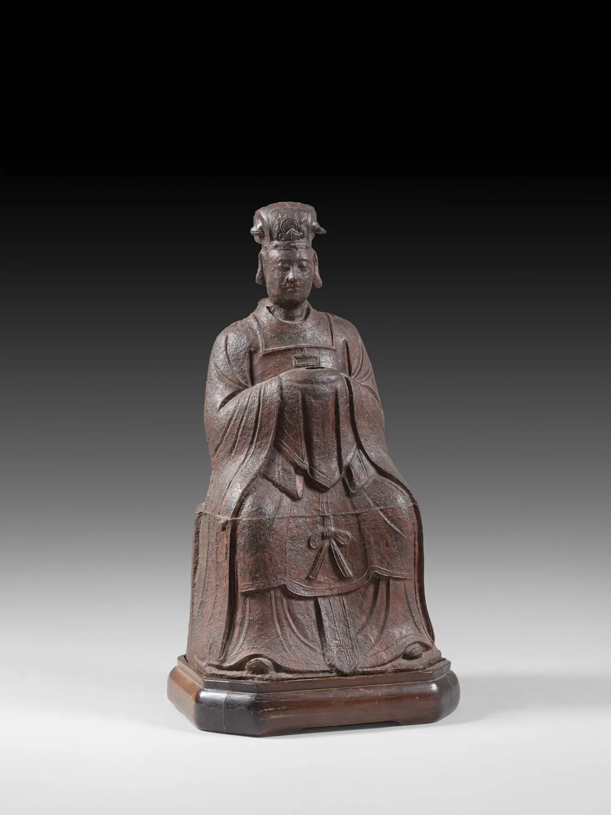An iron-cast figure of the King Yan, Ming dynasty (1368-1644), 15th ...