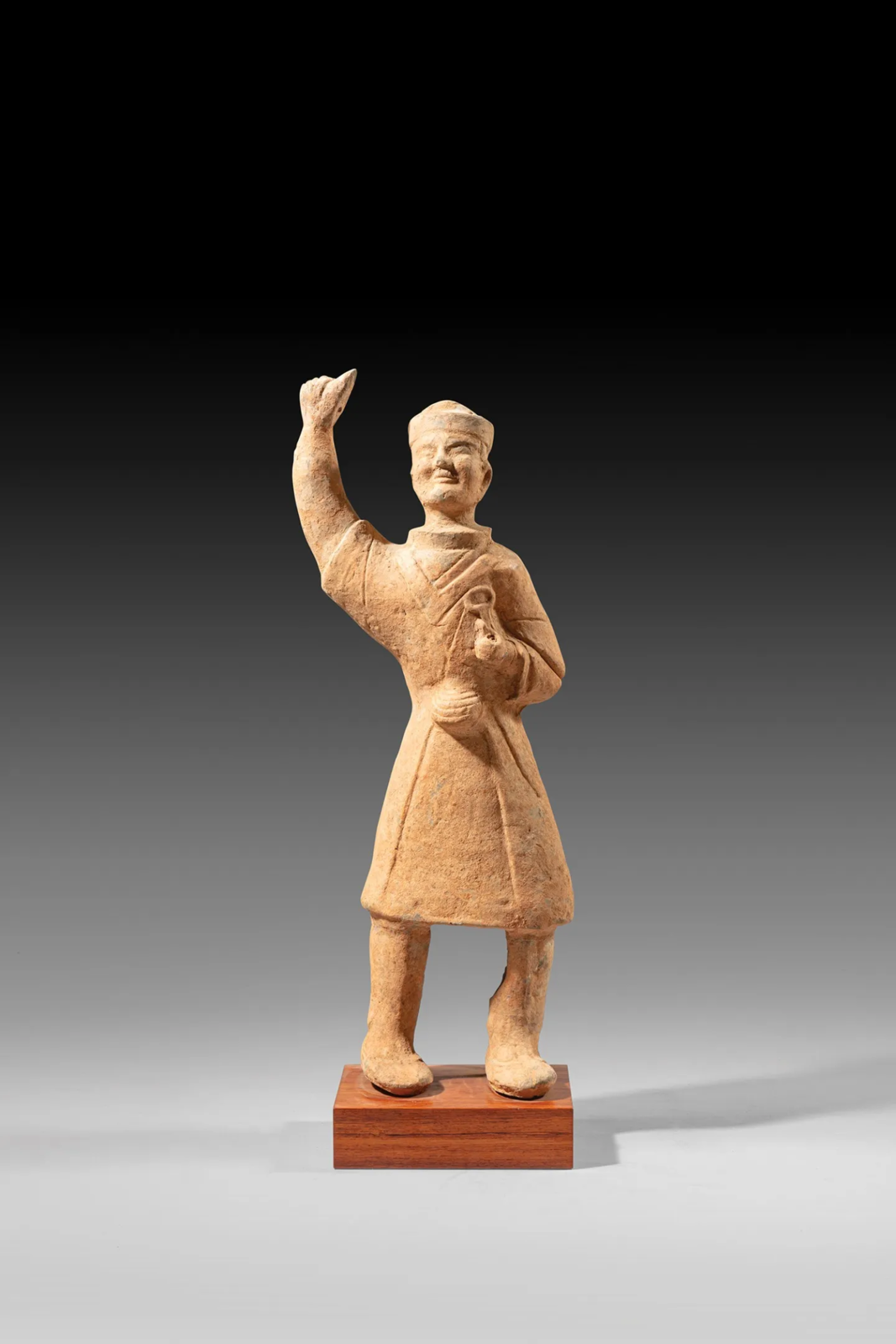 A painted pottery of a foreign groom, Sichuan province, Han dynasty ...