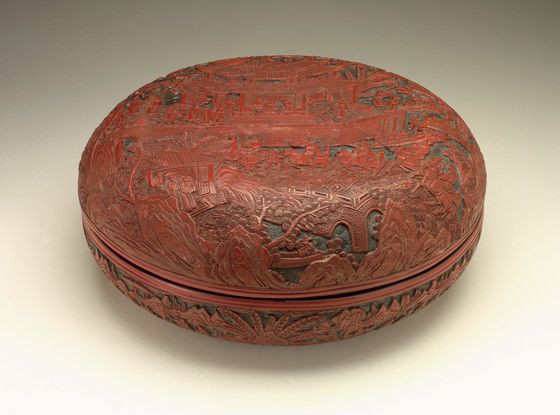 Box (He) with Pavilions in a Landscape, Late Ming dynasty, about 1550 ...
