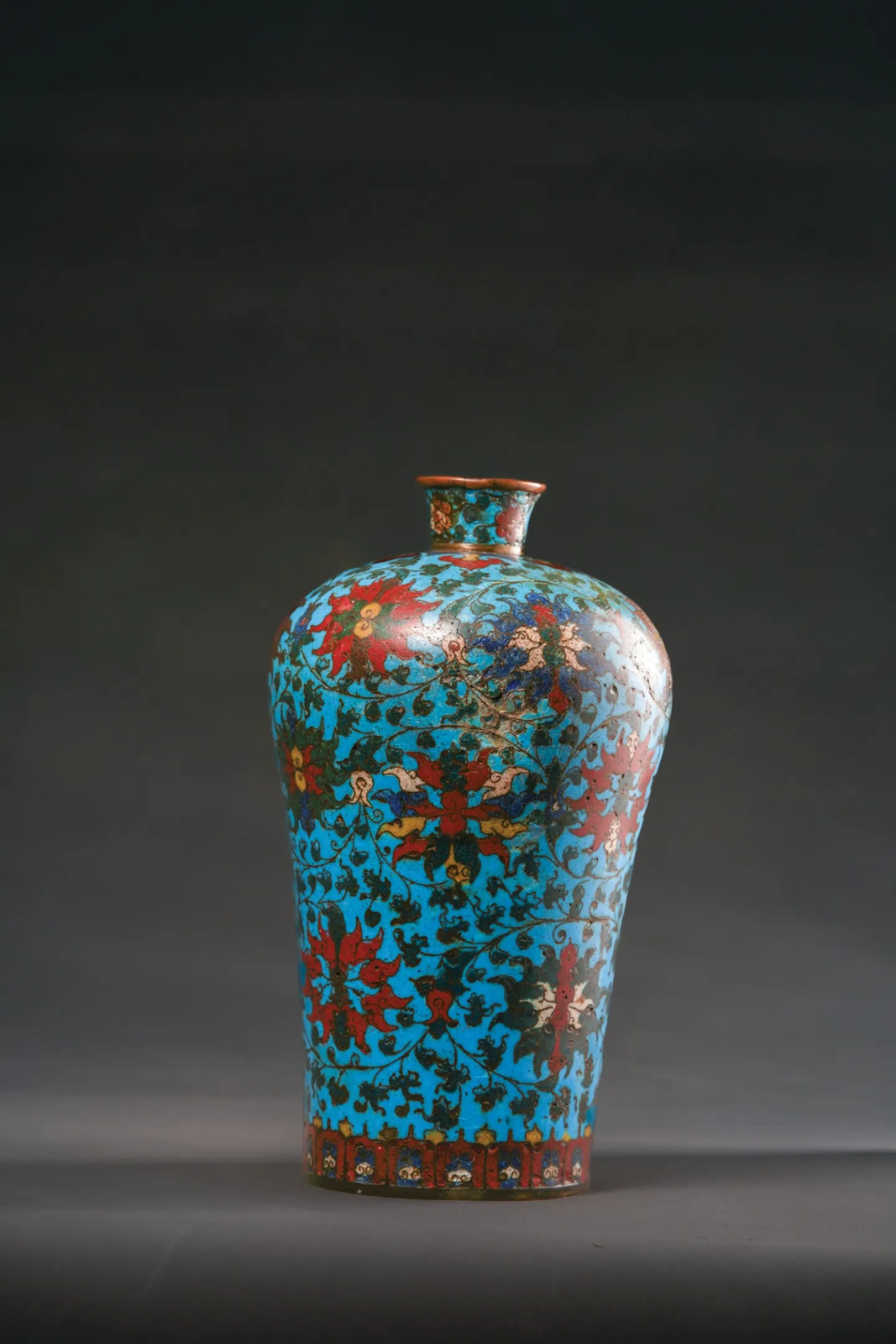 A cloisonne enamel vase, ‘Meiping', Ming dynasty (1368-1644), 17th ...