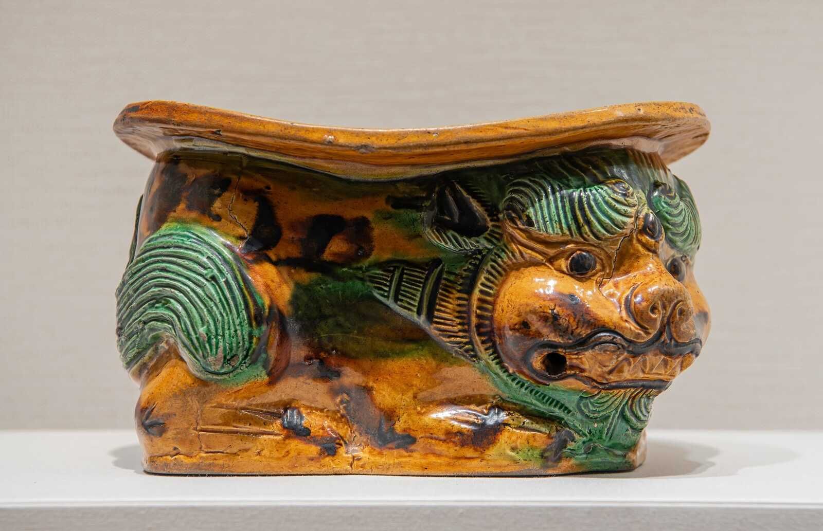 Sancai-glazed 'Tiger' Pillow, Liao Dynasty (907-1125) - Alain.R.Truong